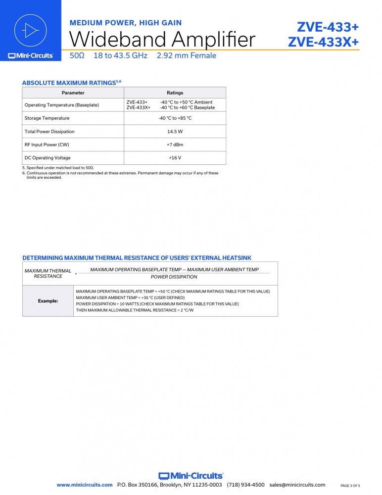 ZVE-433X+ datasheet page 3
