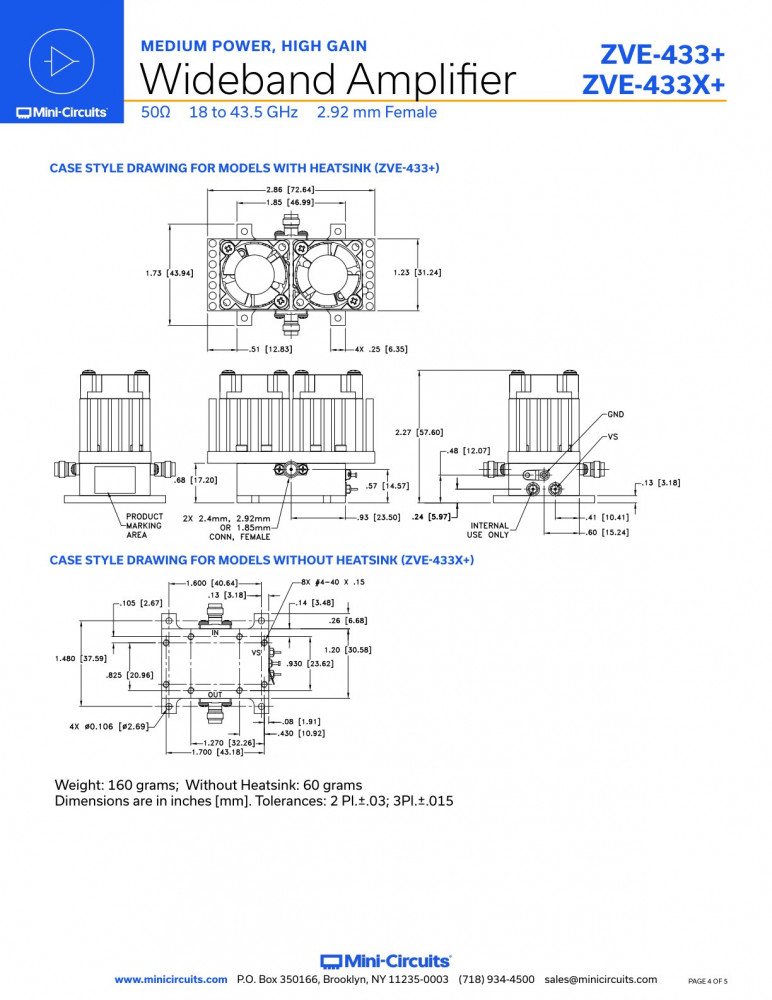 ZVE-433X+ datasheet page 4