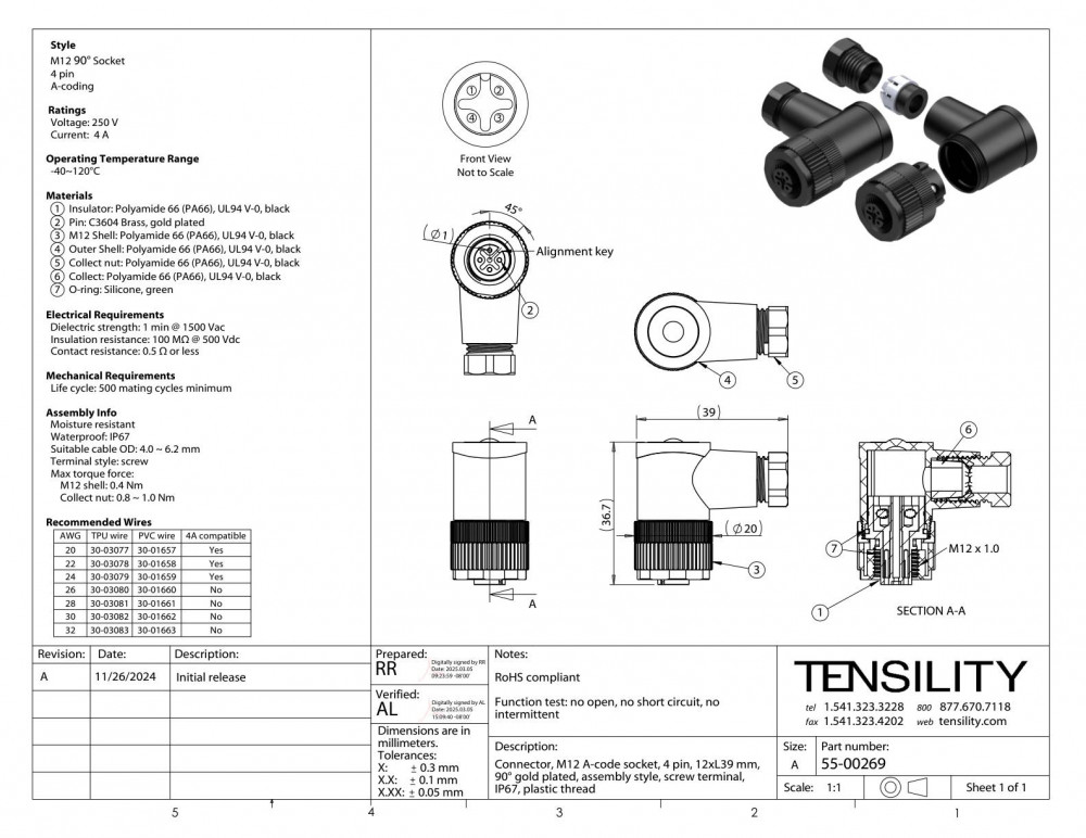 55-00269 product drawing and technical documentation page