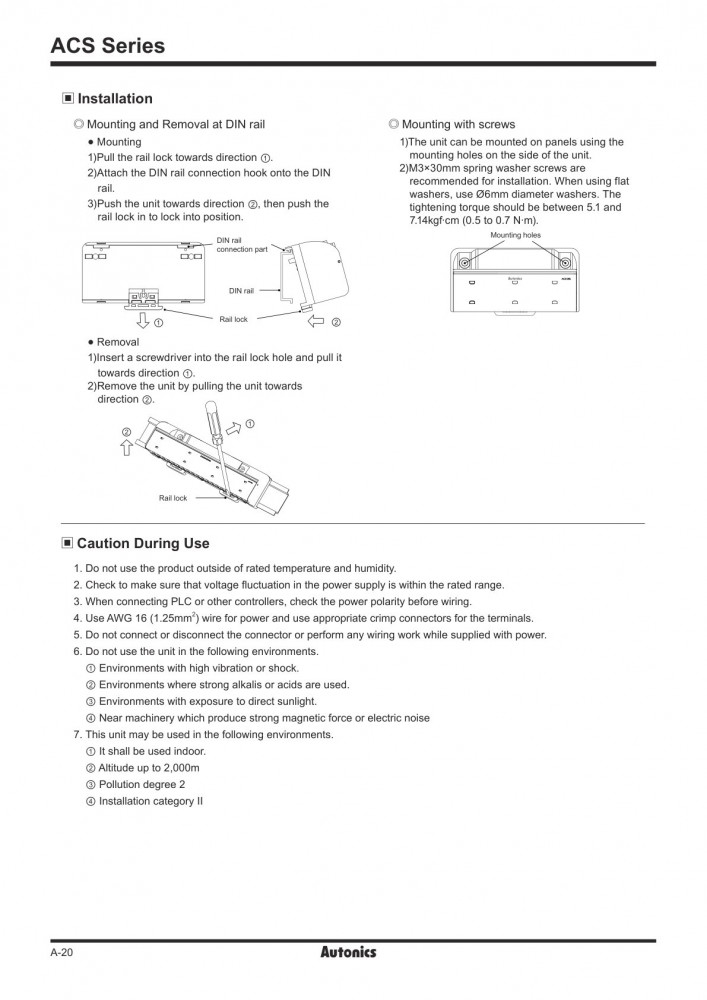 ACS Series product documentation page 3