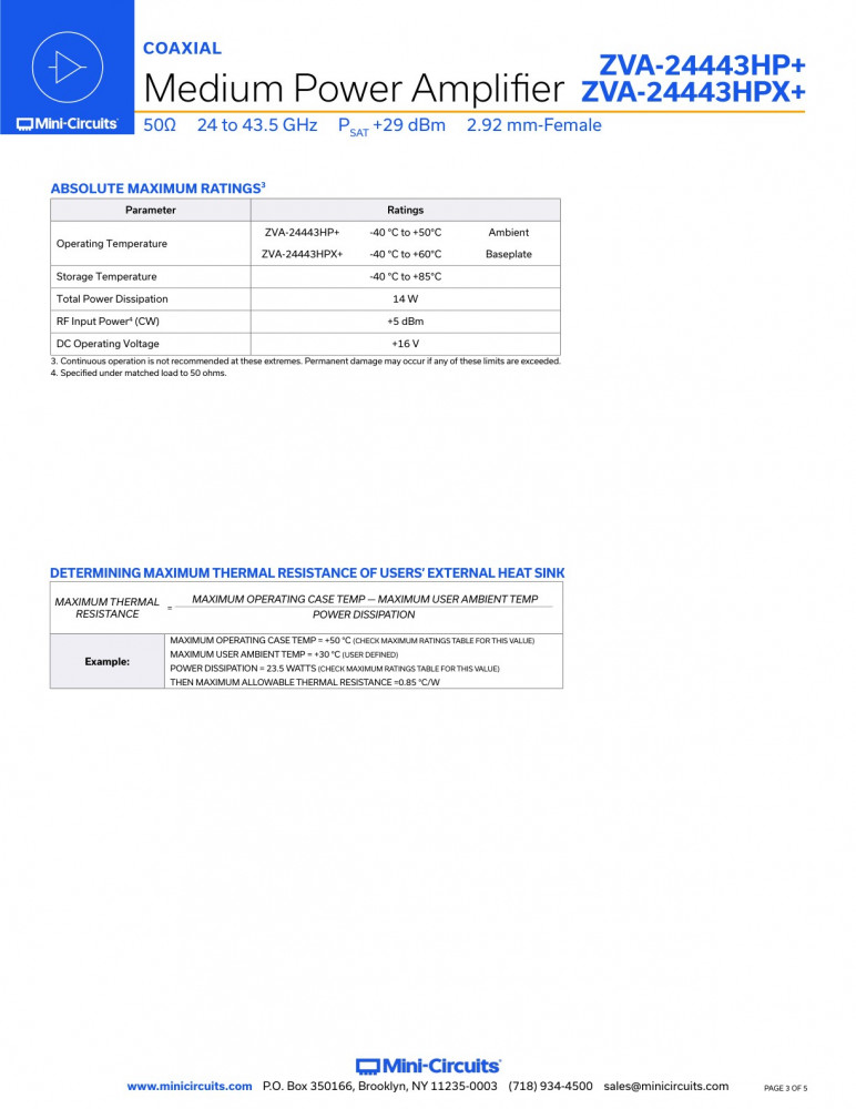 ZVA-24443HP+ datasheet page 3