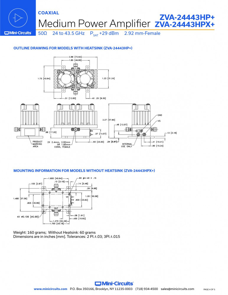 ZVA-24443HP+ datasheet page 4