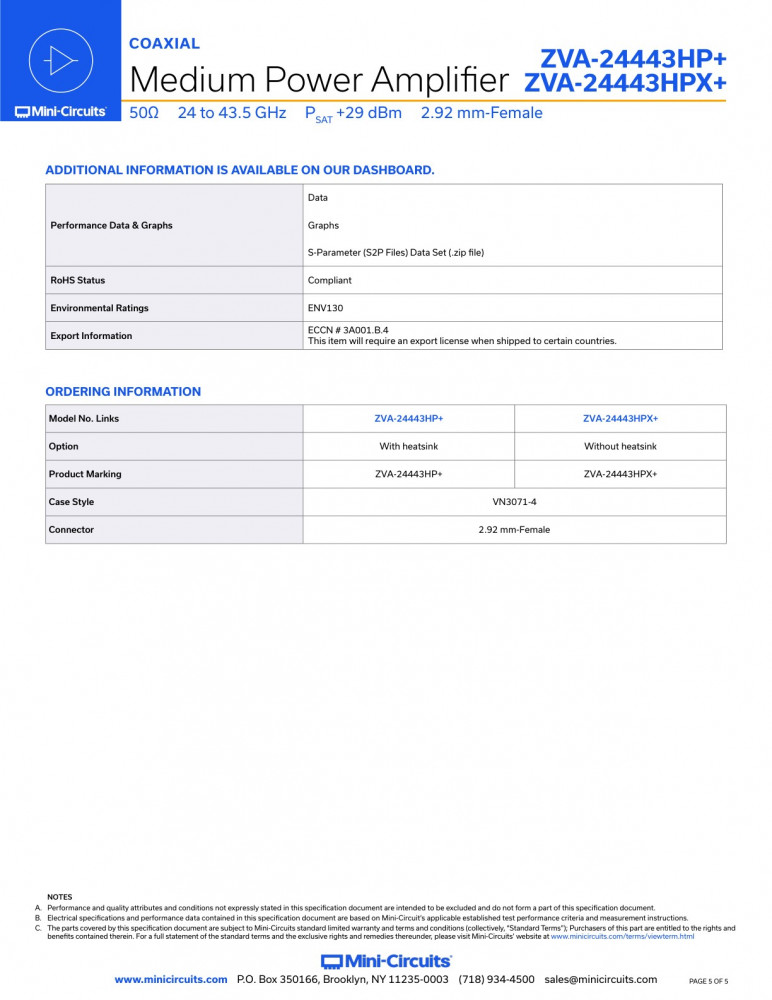 ZVA-24443HP+ datasheet page 5