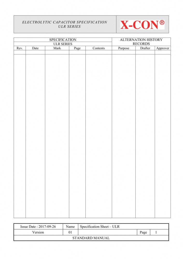 ULR specification sheet page 2