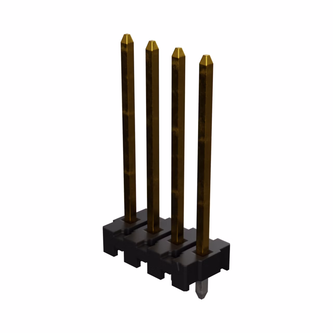 KK 396 Breakaway Header, Vertical, 4 Circuits, 0.50µm Gold (Au) Selective Plating, Pin Length 28.58mm for sale