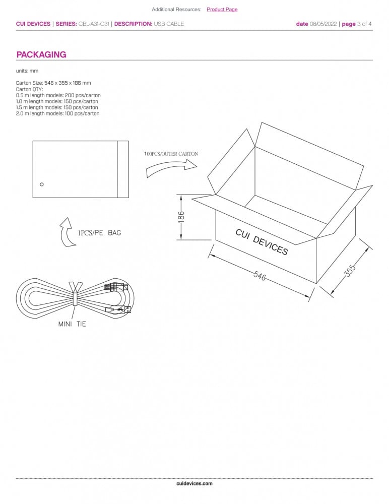 CBL-A31-C31-05WT datasheet page 3