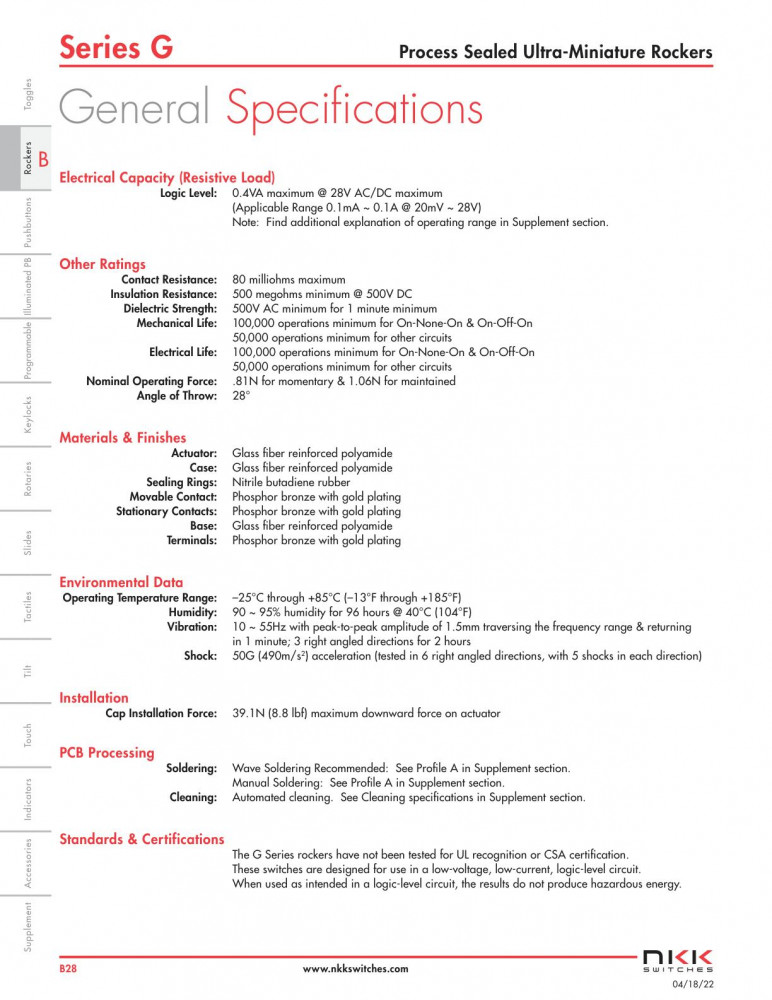 G15KP-YB technical document page 1
