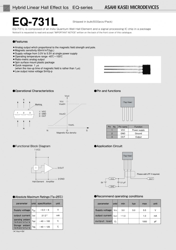 EQ731L datasheet page 1