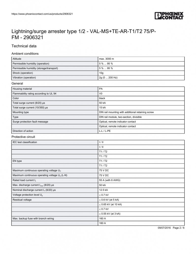 Phoenix Contact 2906321 technical document page 2