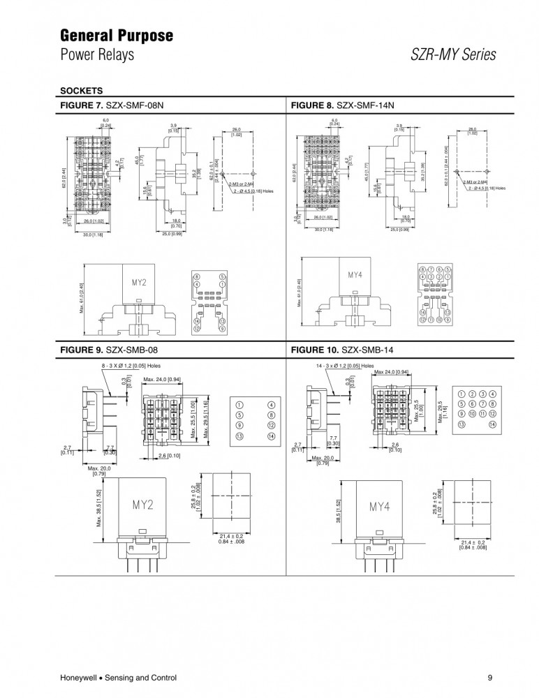 Honeywell SZR-MY Series datasheet page 9