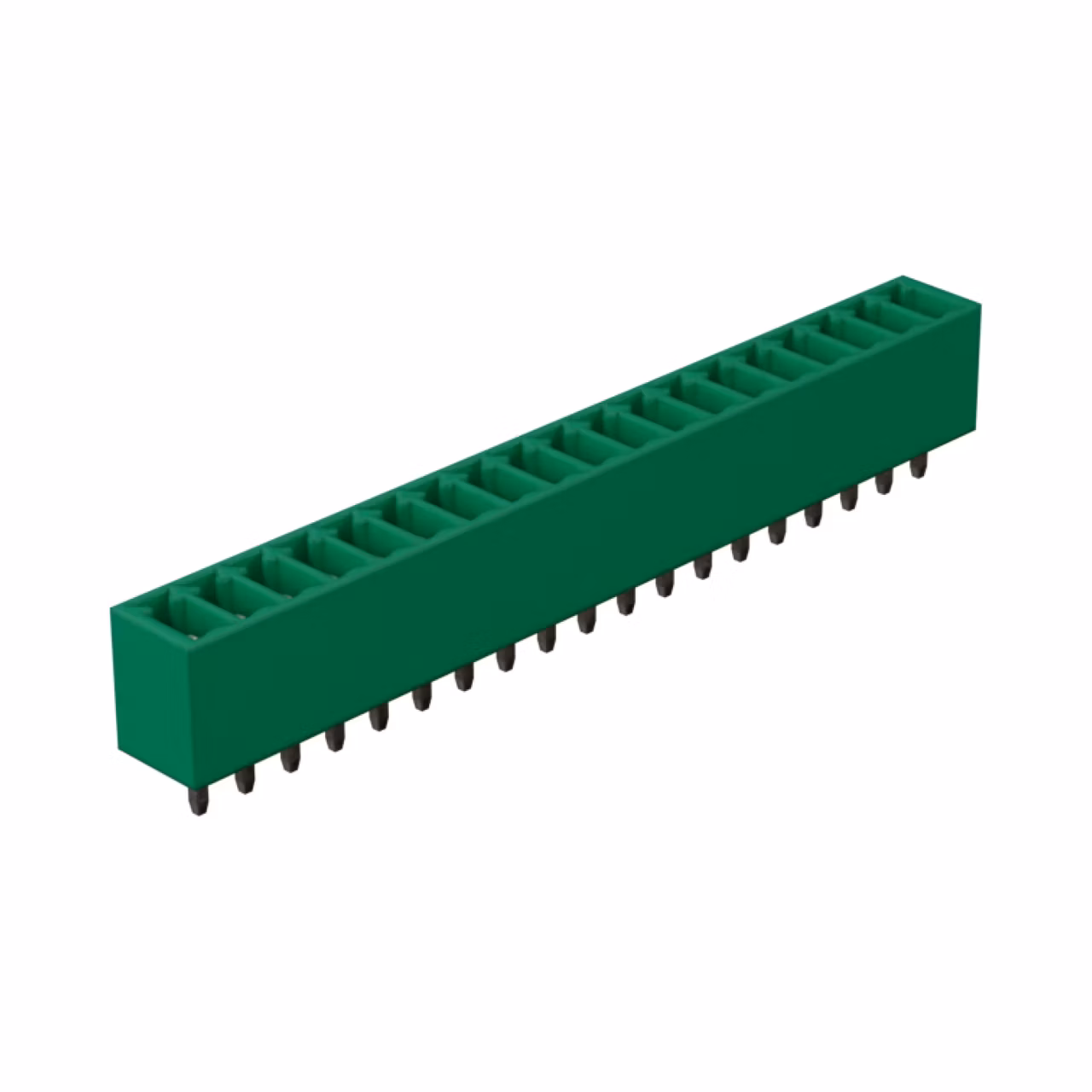 3.50mm Pitch Eurostyle Vertical PCB Header, Green Housing, 19 Circuits for sale