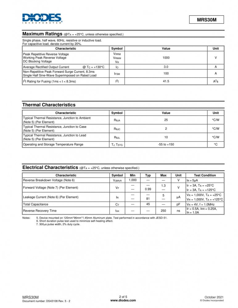 MRS30M datasheet page 2