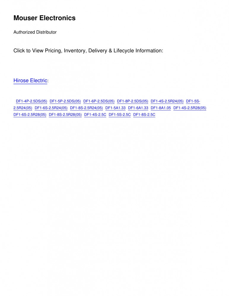 HRS DF1 Series datasheet page 8