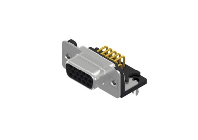 D-SUB High Density • 15-pos. • Socket • Solder pin angled • Plastic bracket • Quality class 3 • UNC 4-40 for sale