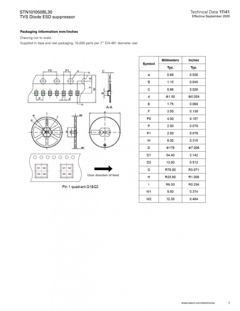 STN101050BL30 datasheet page 3