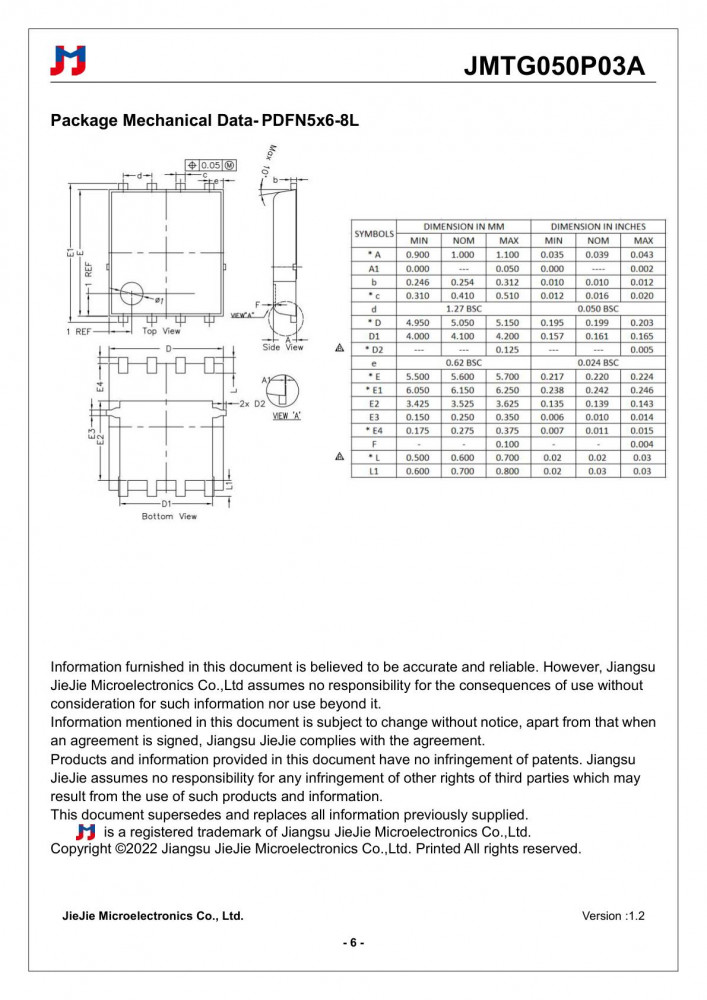 JMTG050P03A datasheet page 6