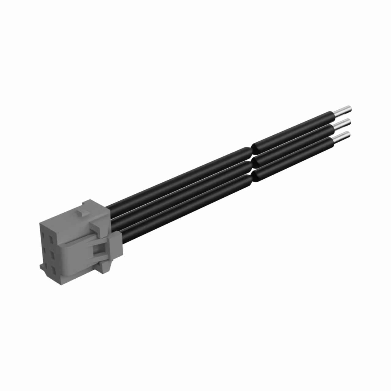 KK Plus 250-to-Pigtail Off-the-Shelf (OTS) Cable Assembly, 2.50mm Pitch, Single Row, 600.00mm Length, 3 Circuits, Black for sale