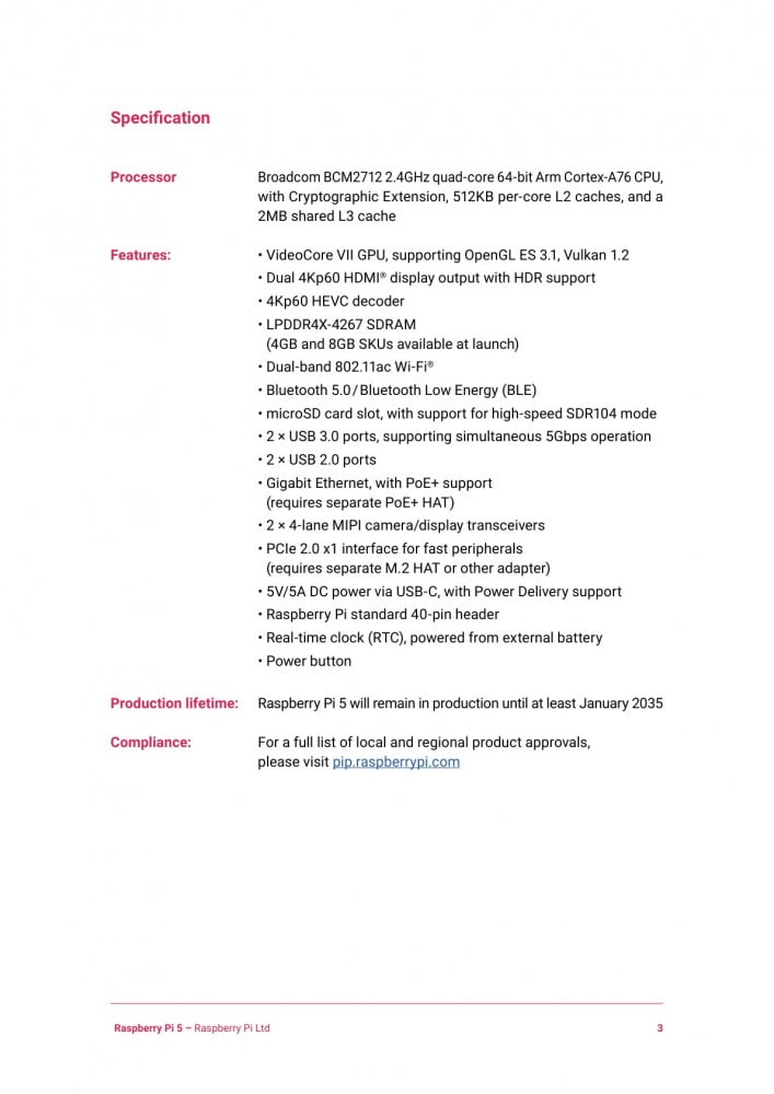 Raspberry Pi 5 document page 3
