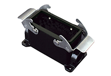 Heavy-Duty Harsh Environment (HE) Double Lever Surface Mount Housing, Die-cast Aluminum, with 2 Levers, with Gasket, Size 24B «104x27», M25 Thread, Black for sale