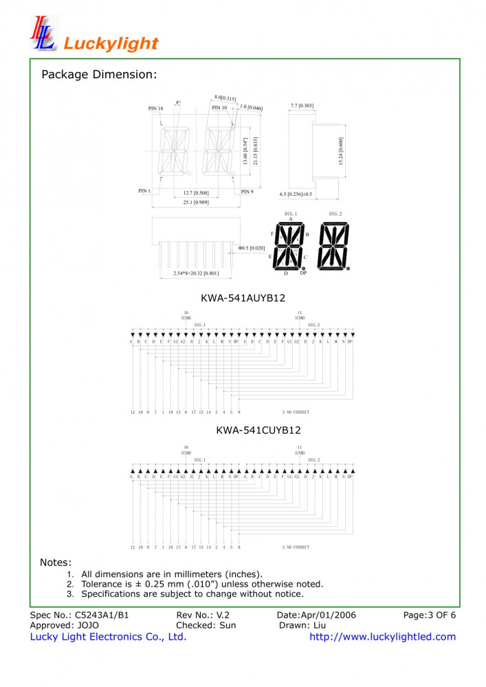Model 2158 datasheet page 3