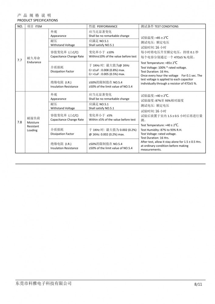 KYET KP103J2J0701 specification page 8
