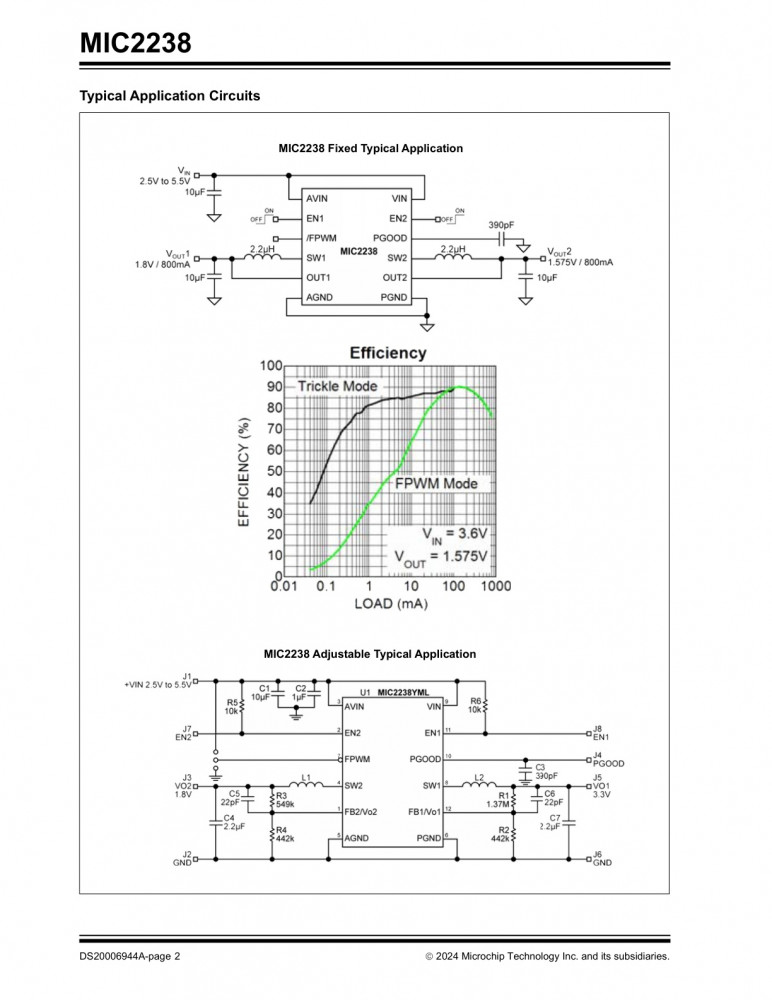 MIC2238 datasheet page 2