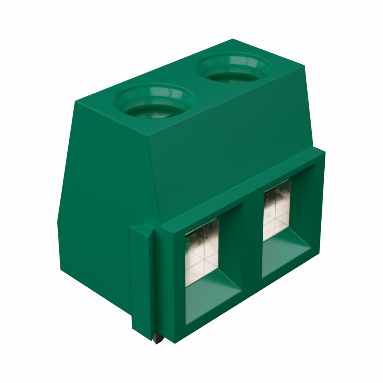 5.08mm Pitch Eurostyle Vertical Fixed Mount PCB Terminal Block, Green Housing, Low Profile, 2 Circuits for sale