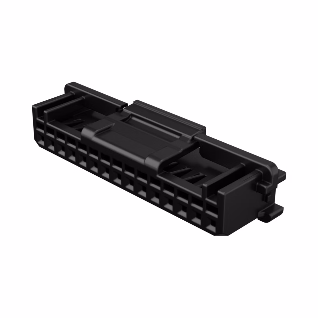 Micro-One Wire-to-Board Receptacle Housing, 2.00mm Pitch, Single Row, Glow-Wire Capable, 15 Circuits, Black for sale