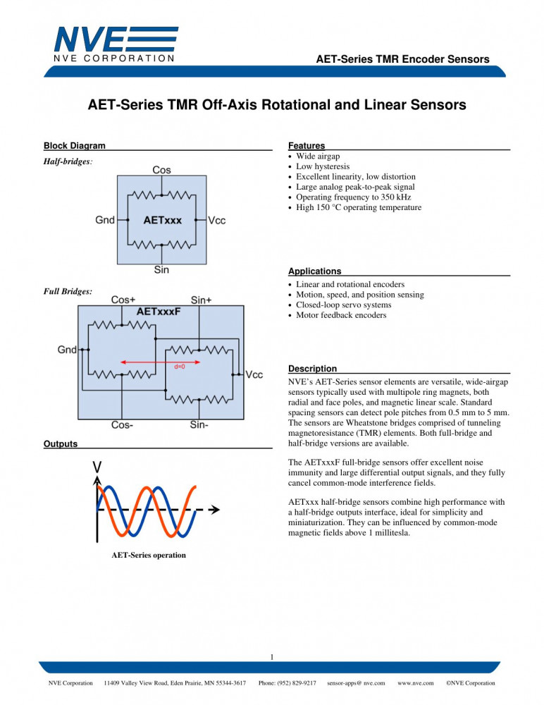 AET-Series technical document, page 1