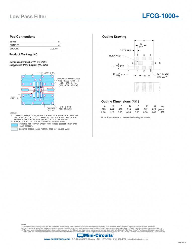 LFCG-1000+ technical document page 3