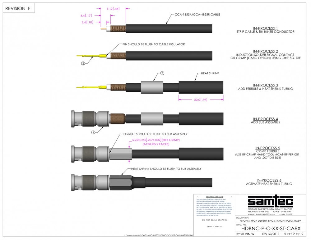 Samtec HDBNC-P-C-GN-ST-CA8 drawing page 2