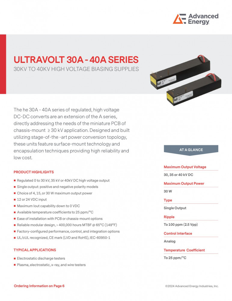 40A series datasheet page 1