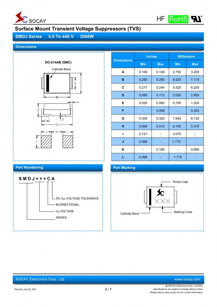 SOCAY SMDJ series datasheet page 6