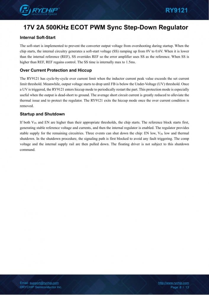 RY9121 datasheet page 8