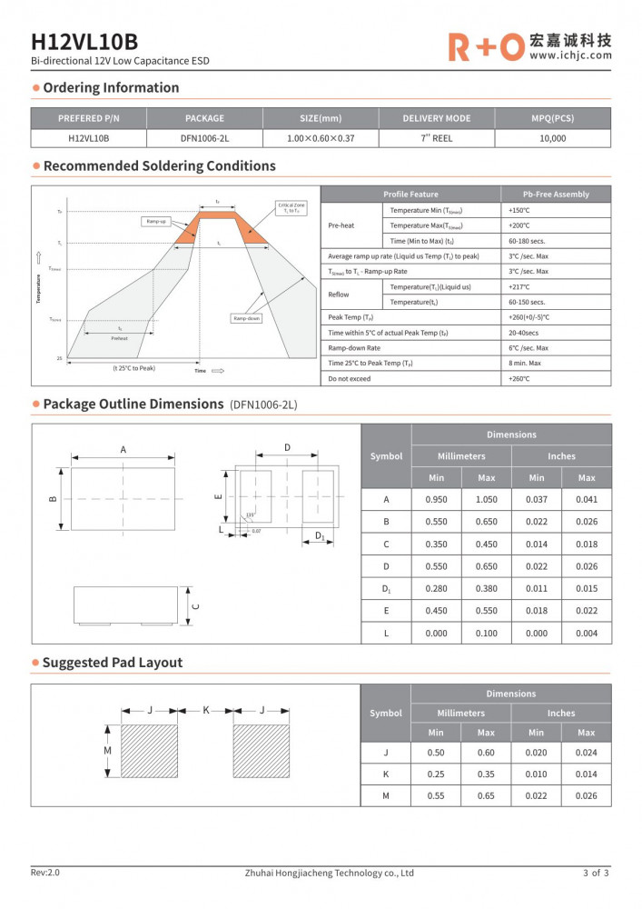 H12VL10B datasheet page 3