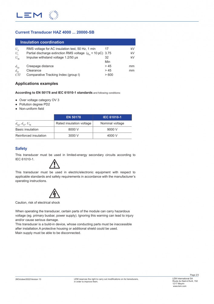 HAZ 10000-SB technical document page 2