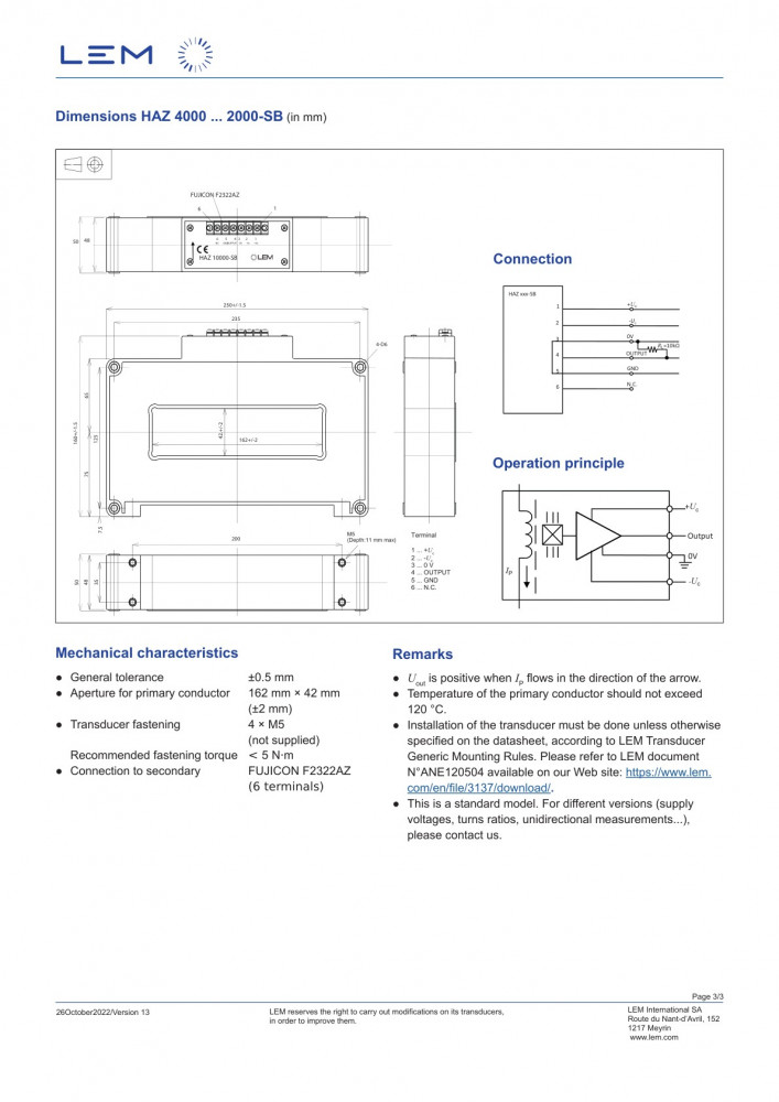 HAZ 10000-SB technical document page 3