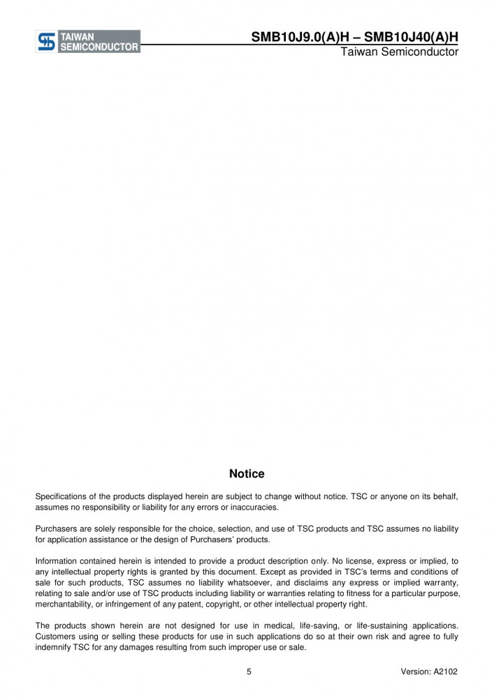 SMB10J15AH technical document page 5