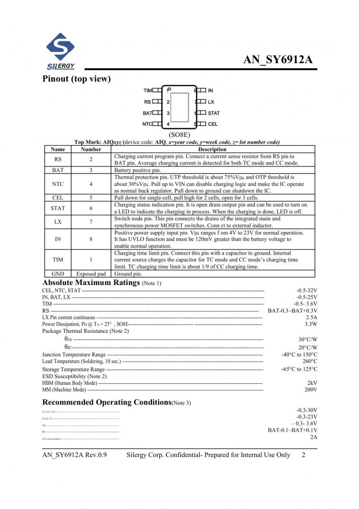 SY6912AFCC datasheet page 2