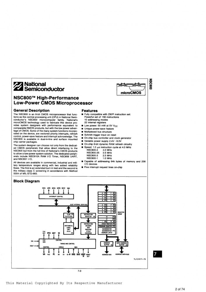 NSC800N-4I technical document page 3