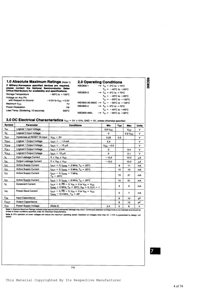 NSC800N-4I technical document page 5