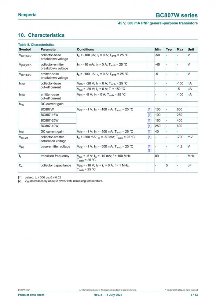 BC807-40W datasheet page 5