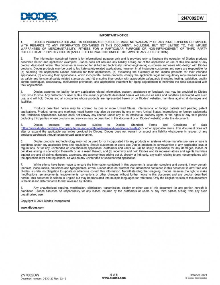 2N7002DW-7-F datasheet page 6