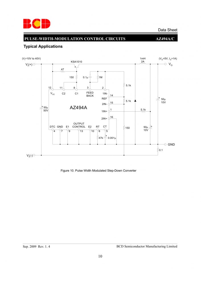 AZ494CUMTR-E1 datasheet page 10