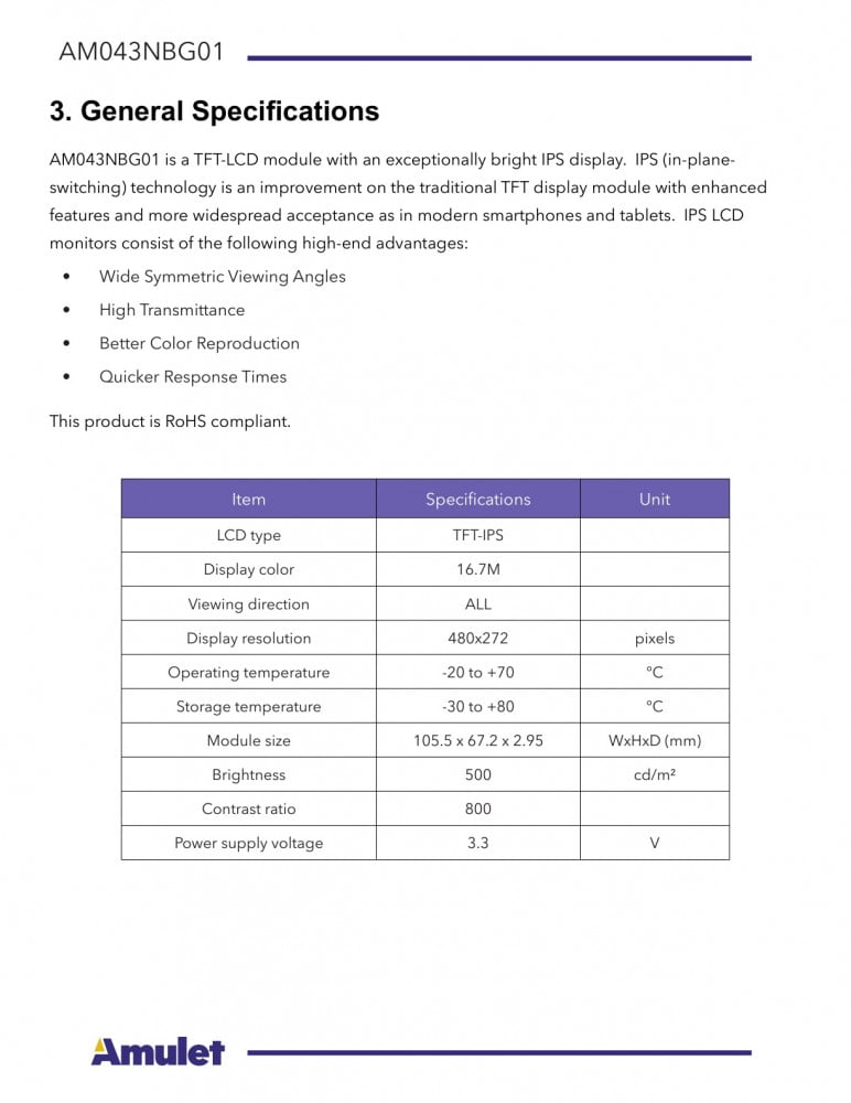AM043NBG01 datasheet page 4