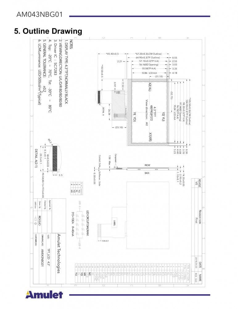 AM043NBG01 datasheet page 6