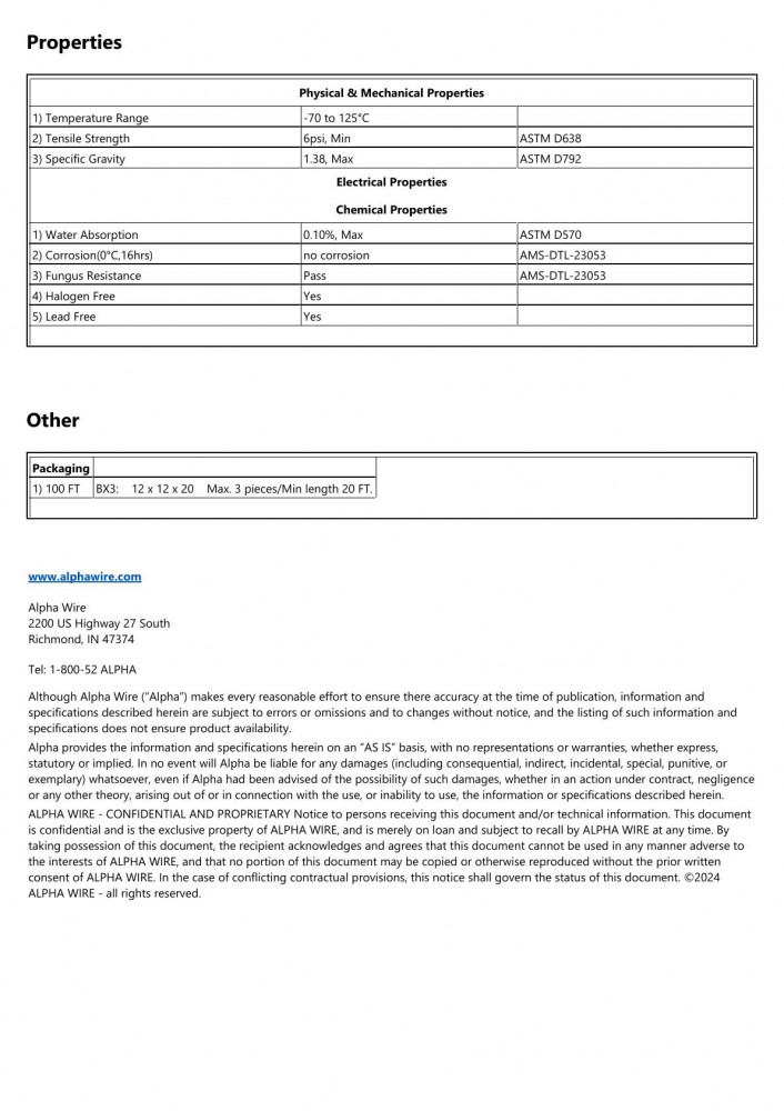 Alpha Wire GRP-130-1IN technical specification page 2