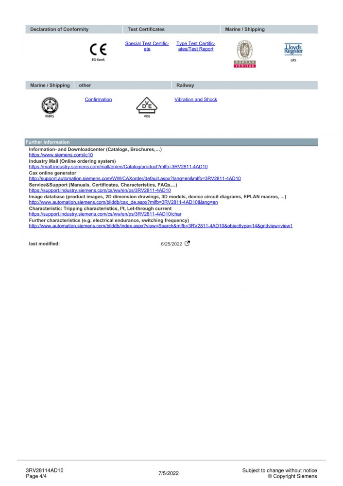 3RV28114AD10 technical document page 4