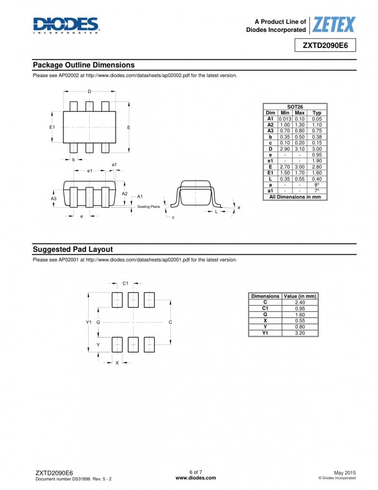 ZXTD2090E6TA datasheet page 6