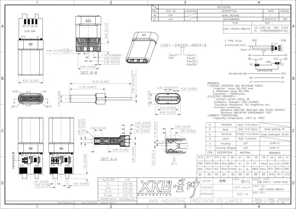 U261-2422N-4B0416 technical document page